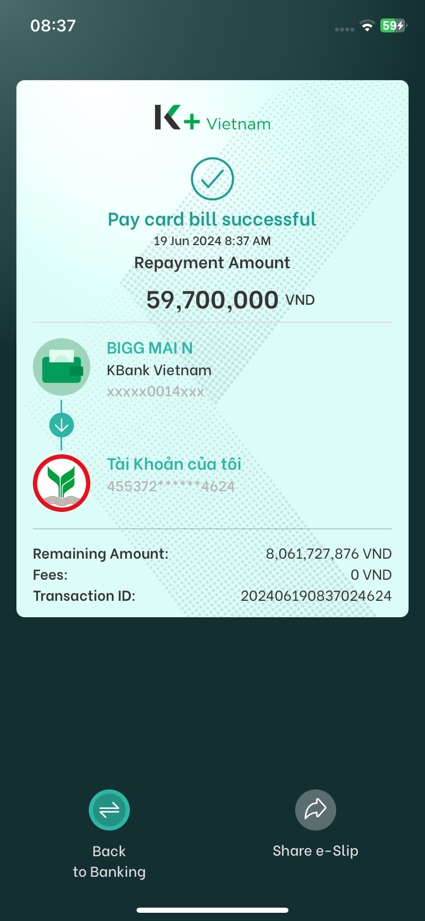 K PLUS Vietnam Application Guide - Repayment
